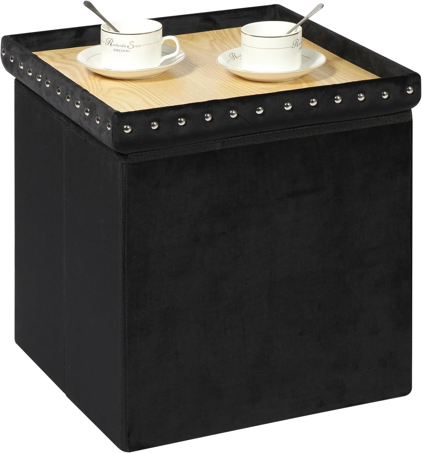 Tufted Folding Cube Storage Ottoman - Ottomans with Storage, Coffee ...