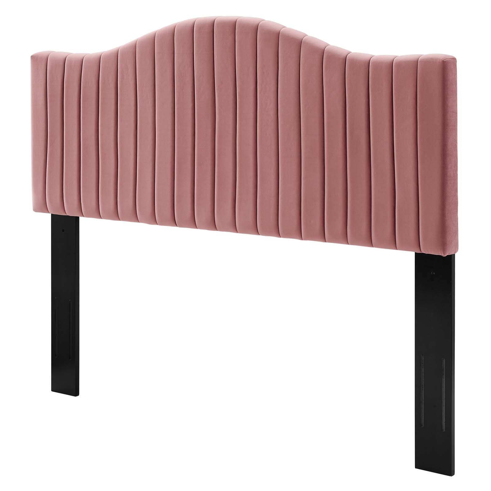 Tufted Headboard, Full Queen Size, Velvet, Pink, Modern Contemporary ...