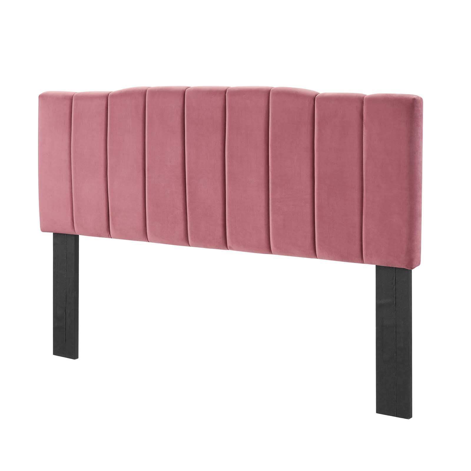 Tufted Headboard, King Size, Velvet, Pink, Modern Contemporary Urban ...