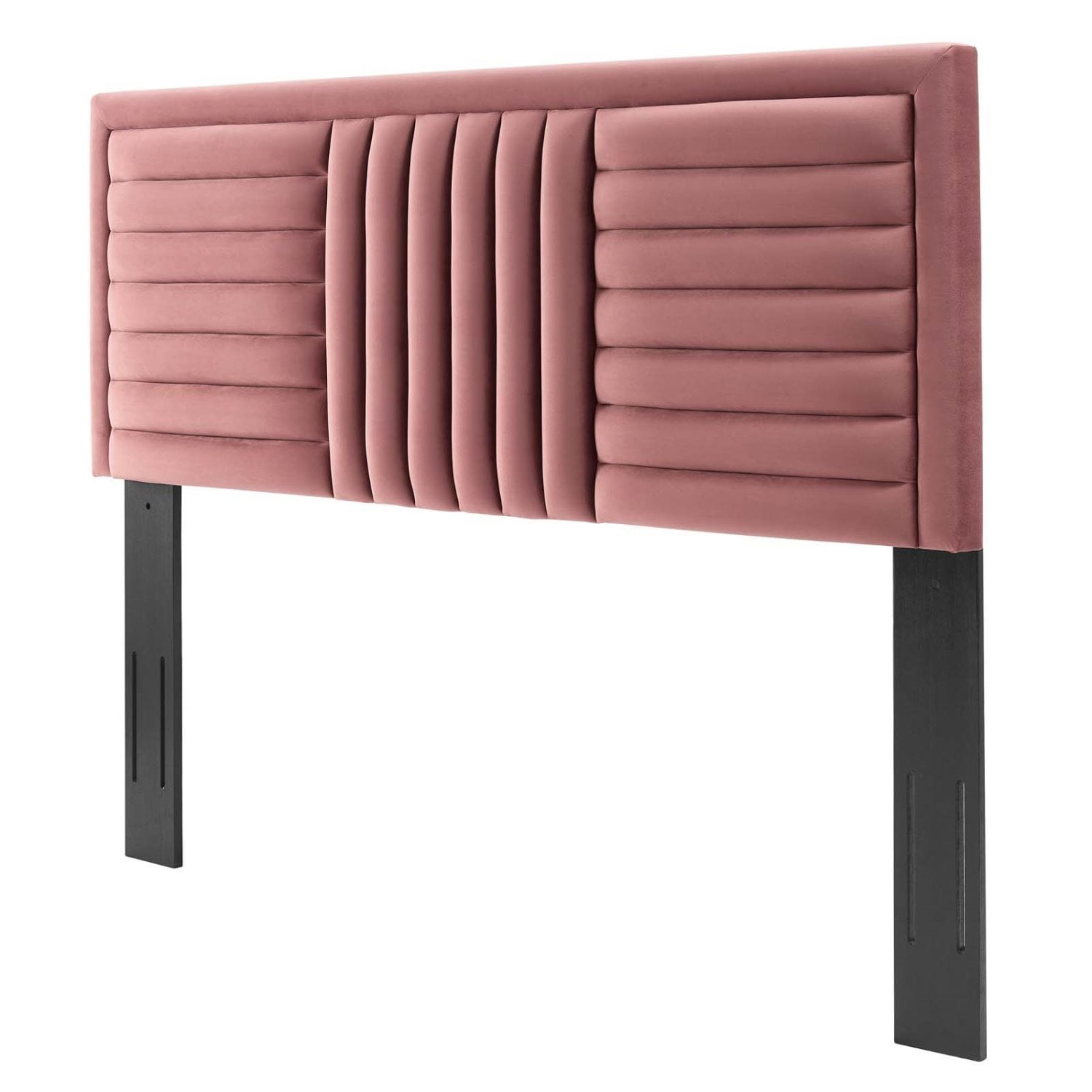 Tufted Headboard, King and CA King Size, Pink, Velvet, Mid Century ...