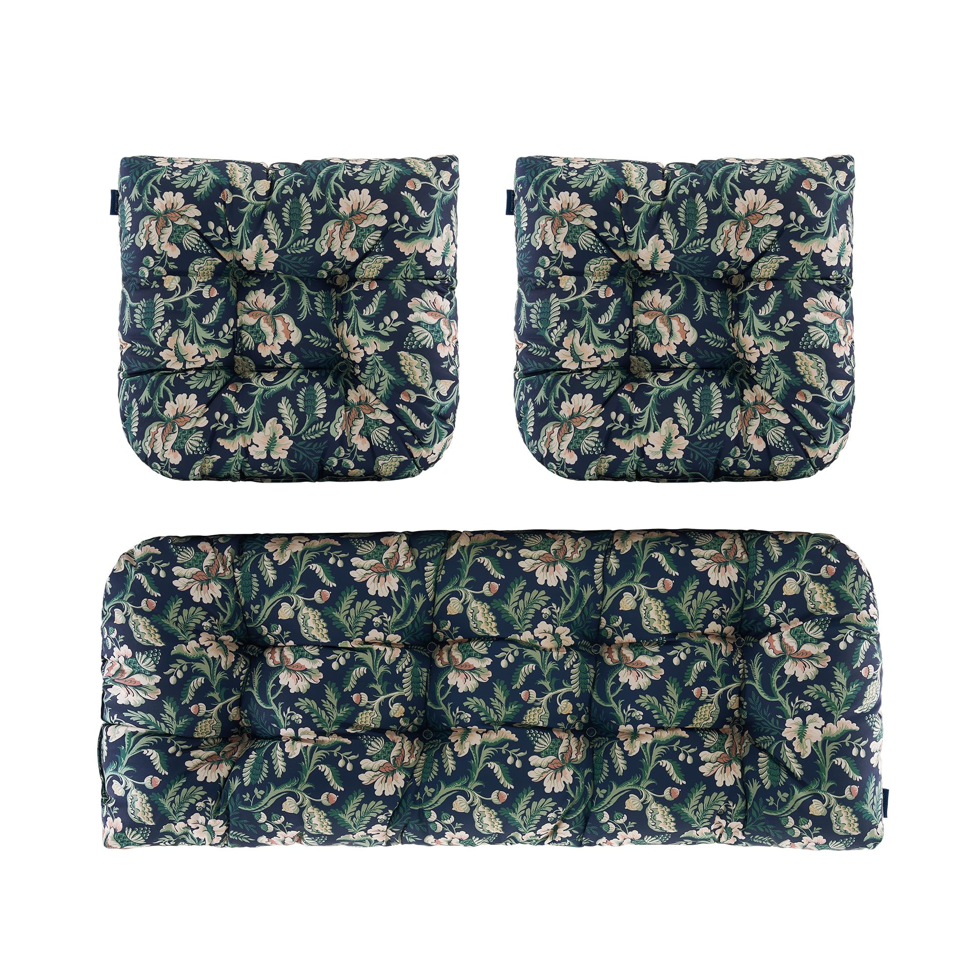 Tufted Loveseat Cushions Set 3 Piece, Outdoor Furniture Cushions for ...