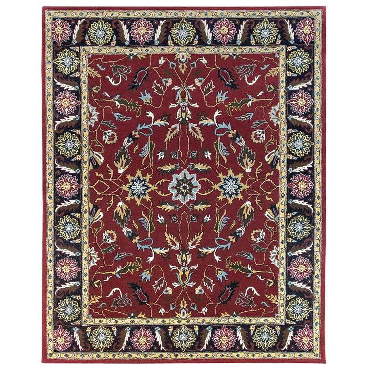 Tufted Oushak Red & Navy Area Rug - 8 x 10 ft. - Walmart.com