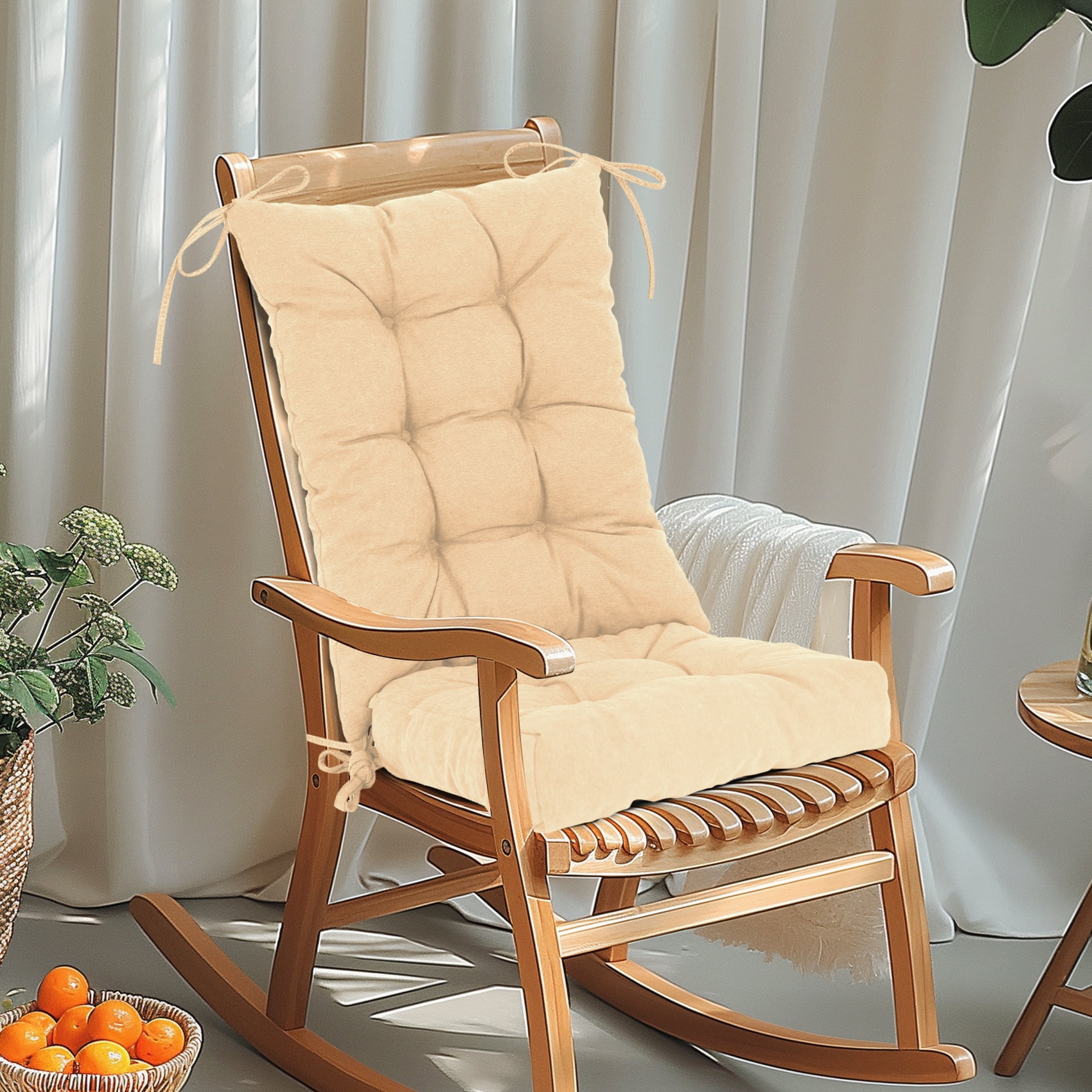 Tufted Rocking Chair Cushions, Indoor/Outdoor Rocking Chair Cushions ...