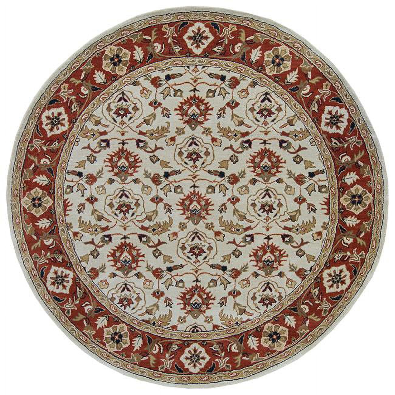 Tufted Shield Ivory & Frost Grey Round Area Rug, 12 x 12 ft. - Walmart.com
