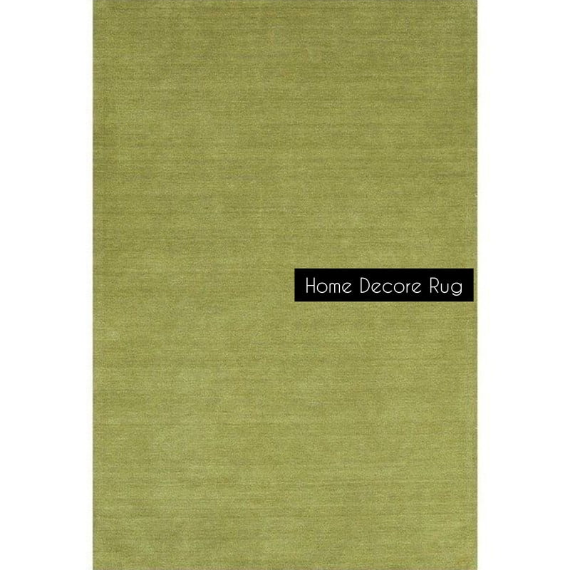 Tufted Solid Lemon Green Rug – 8x10 Modern Area Carpet for Living Room ...