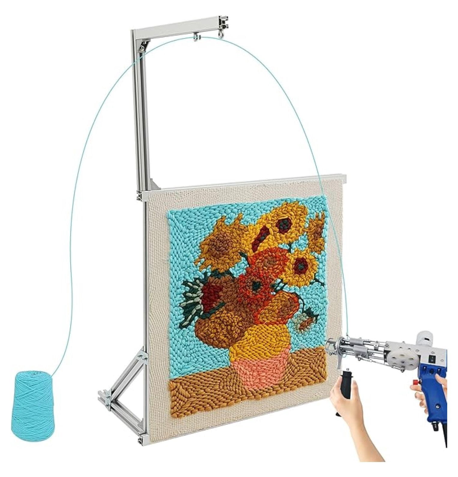 Tufting Frame, Rug Tufting Frame Kit Aluminum Metal Embroidery Kit ...