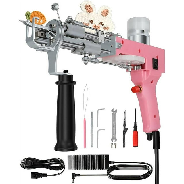 Tufting Gun 2 in 1 Cut & Loop Pile Electric Carpet Weaving Machine 5-45 ...