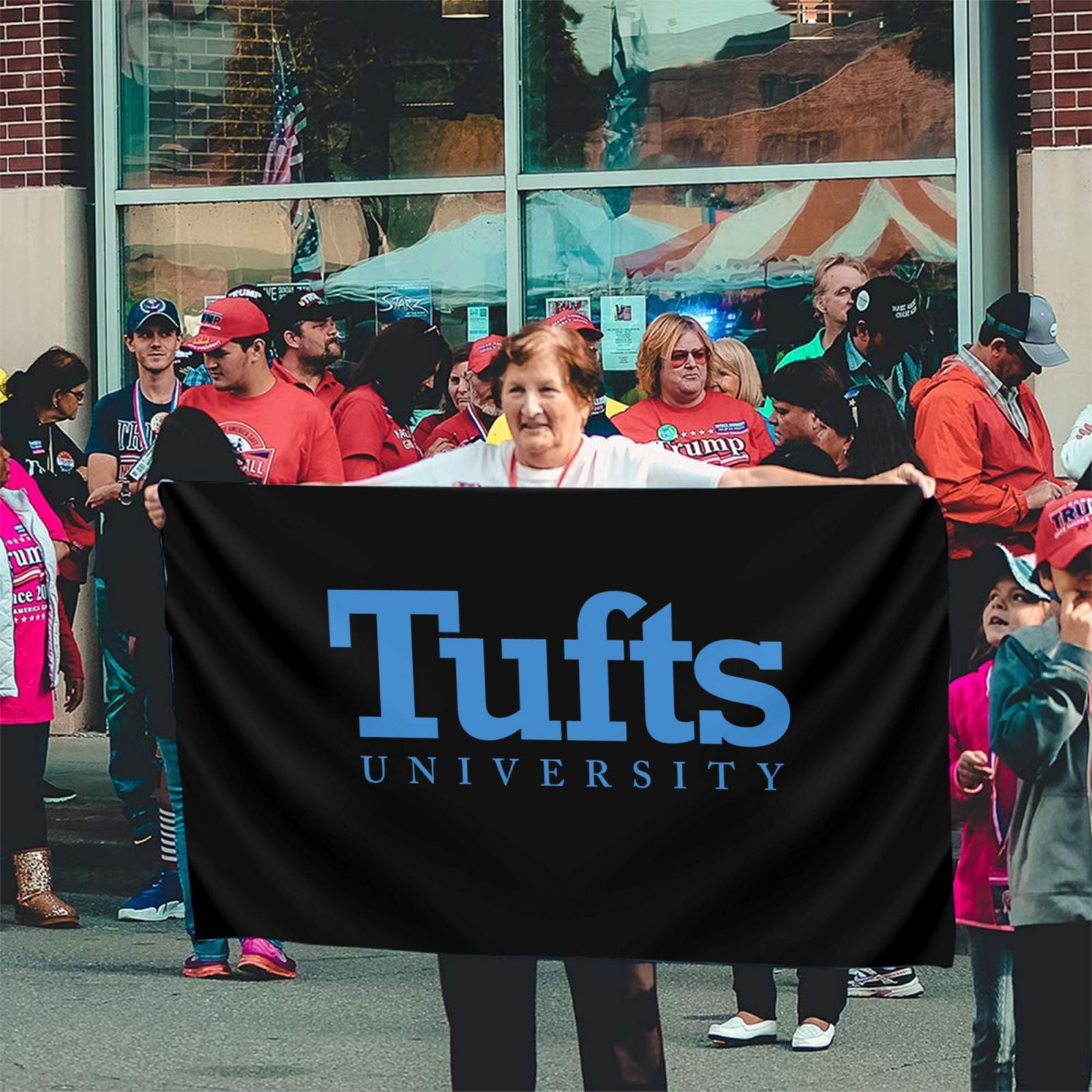 Tufts University Logo Banner Breeze Flag Outdoor Flags Home Flag Garden ...