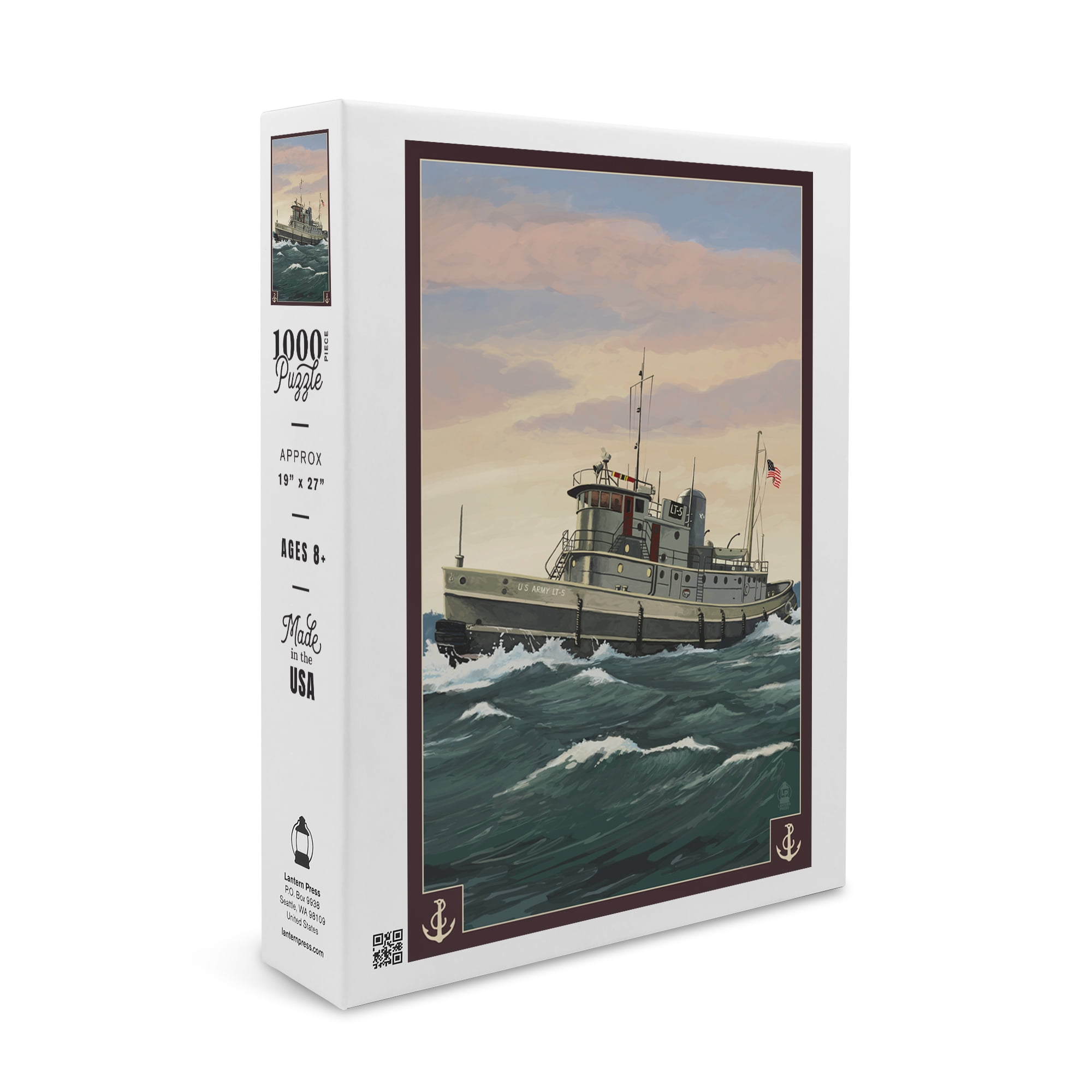 Tugboat and Sunset (1000 Piece Puzzle, Size 19x27, Challenging Jigsaw ...
