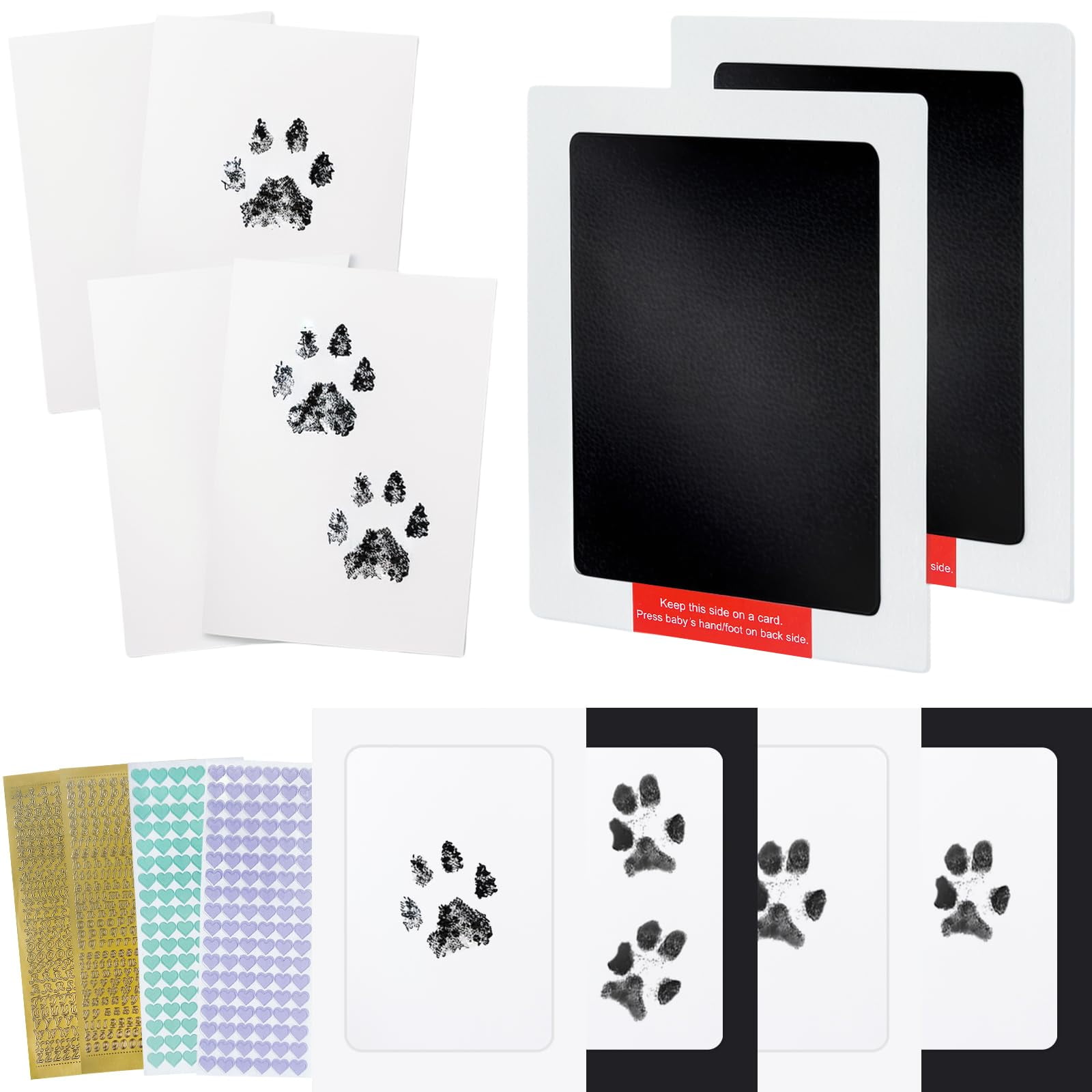 Tuhangcc Paw Print Clean XEF1 Touch Ink Pad Kit for Dogs and Cats, Pet ...