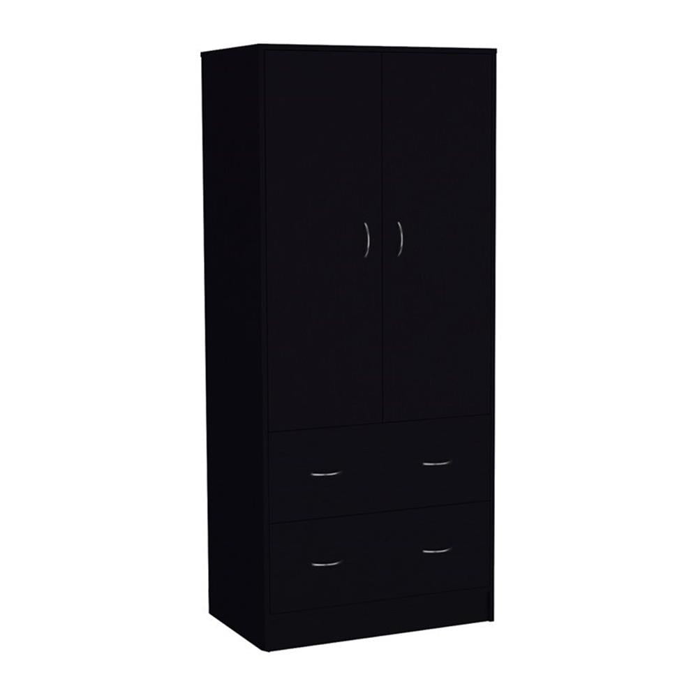 Tuhome Furniture Taly Engineered Wood 2-Doors/2-Drawers Bedroom Armoire ...