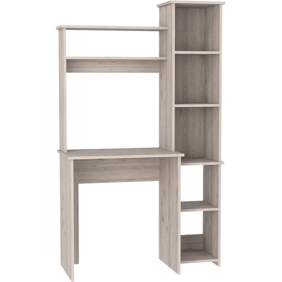 Tuhome Versailles Writing Desk with Integrated Bookcase 2 Upper Display ...