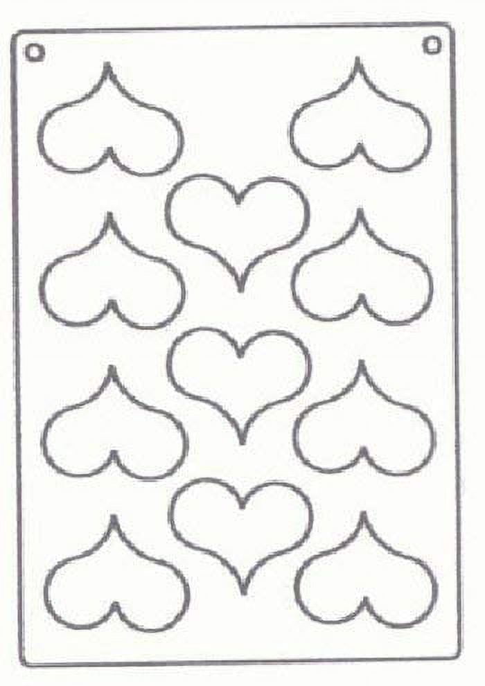 Tuile Template, Puffy Heart, Overall sheet. 10.5" x 15.5" - Walmart.com