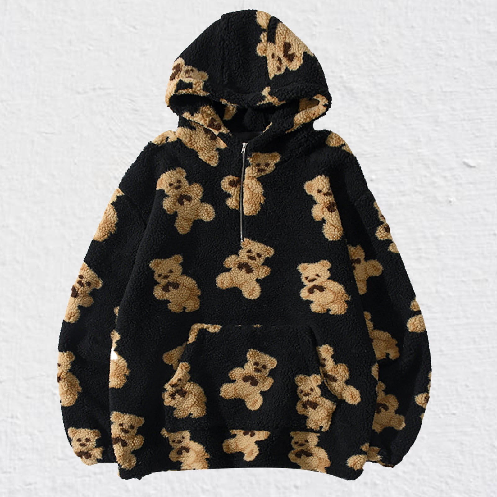 Tuinofas Oversized Sherpa Jacket for Women Fuzzy Fleece Cute Teddy Bear ...