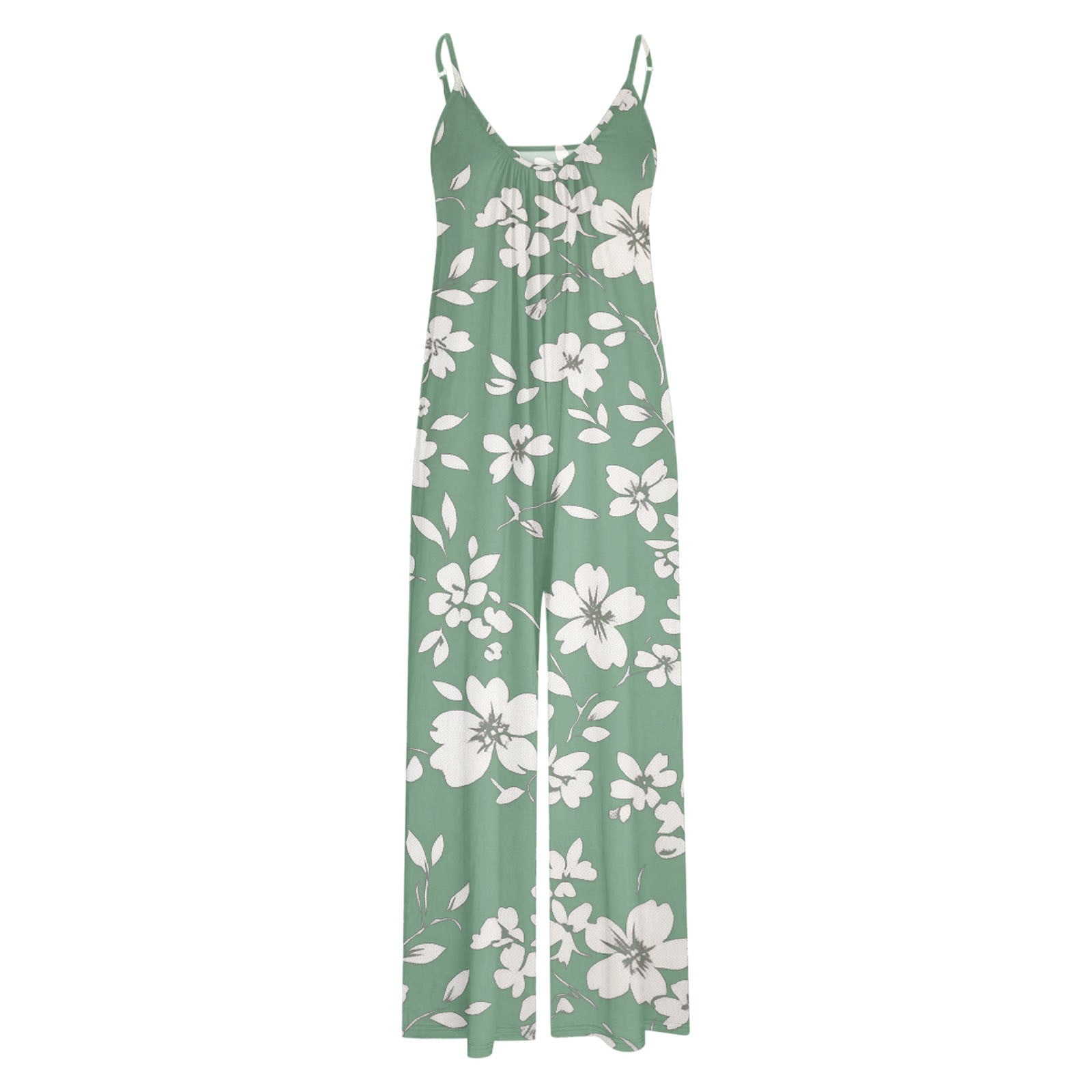Tuinofas Women's Jumpsuits Trendy Travel Romper Loose Floral Jumpsuit ...