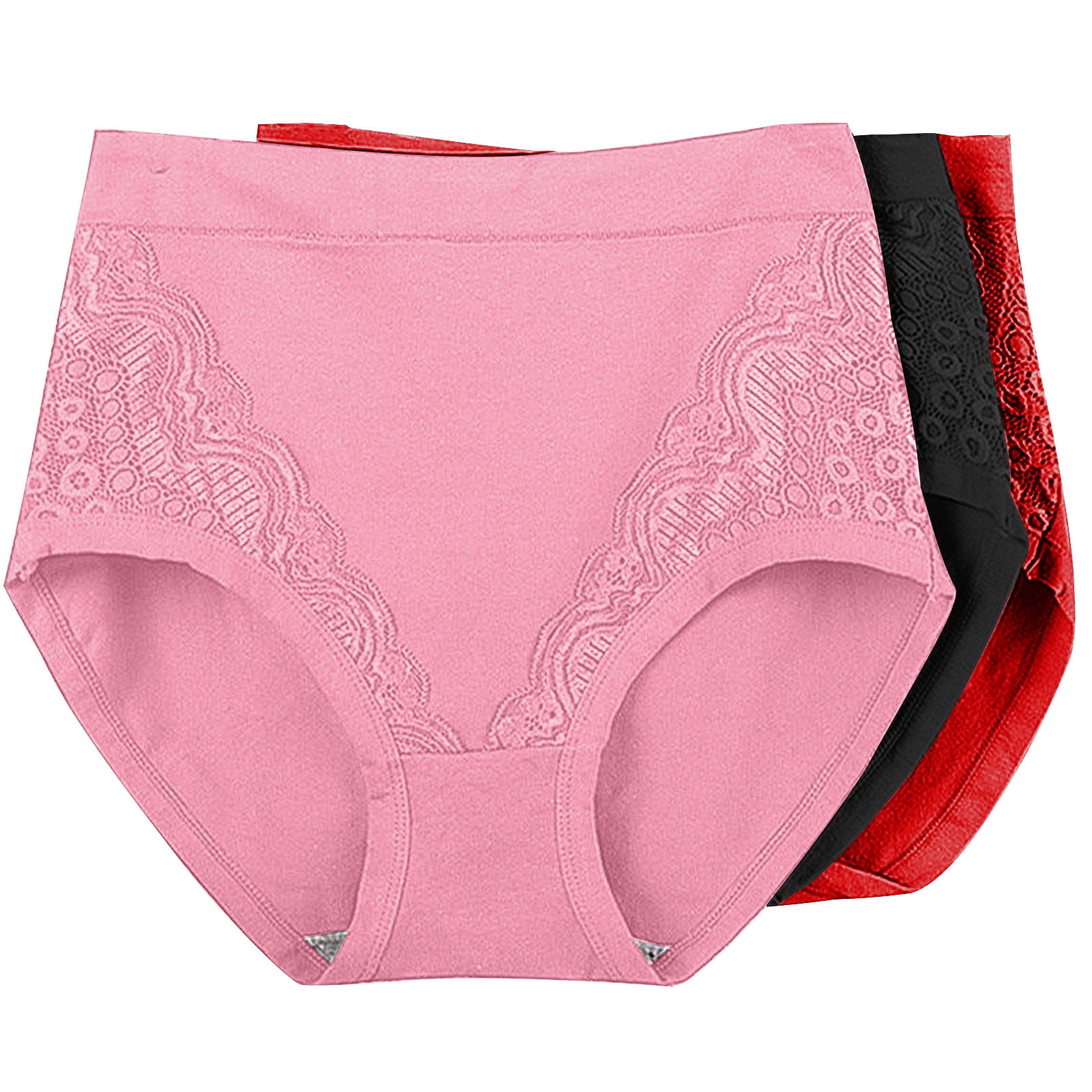 Tuinofas Womens Underwear 3 Pack Plus Size Cotton Brief Full Coverage ...