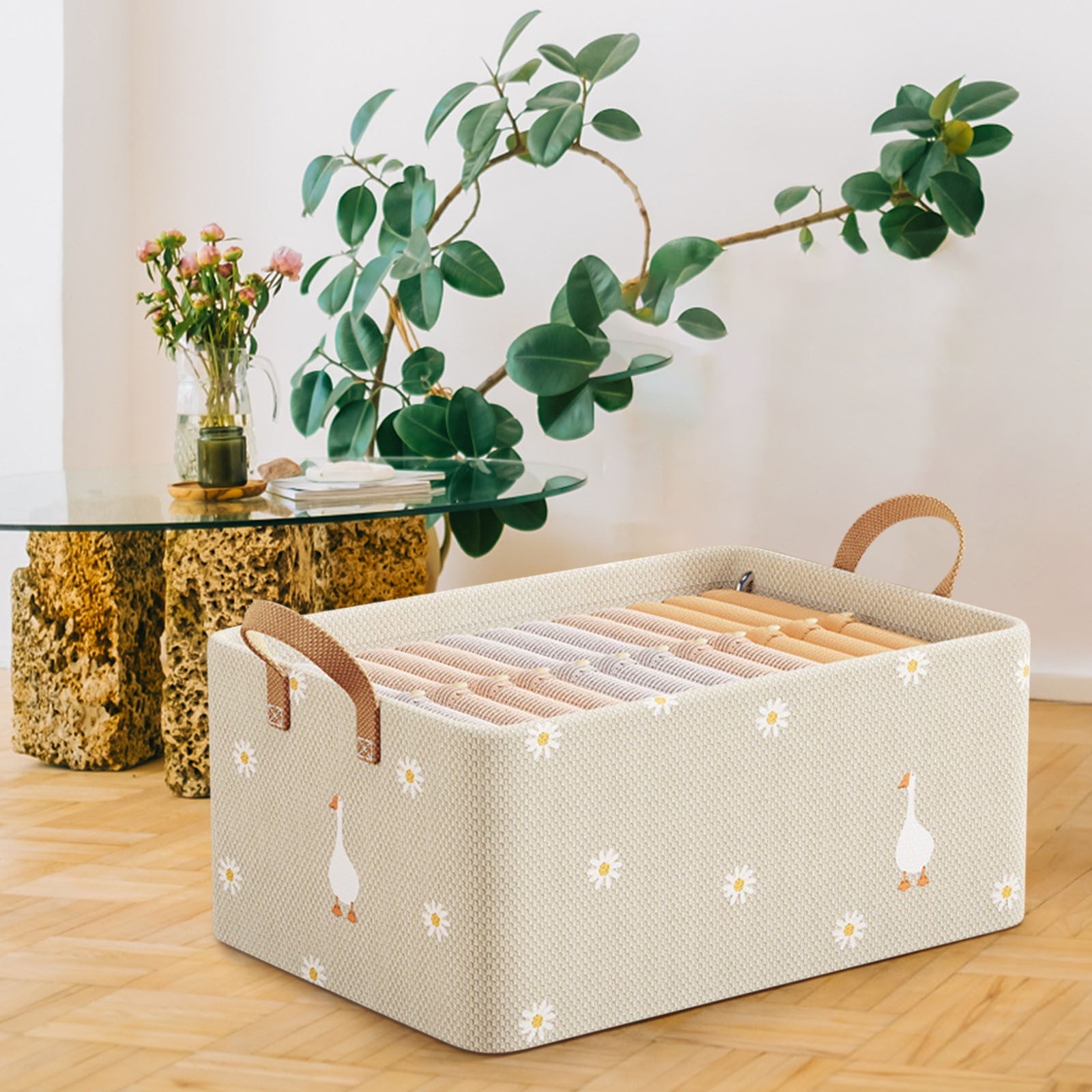 Tuitoonm Household Wardrobe Storage Box Clothes Organizer with Handle ...
