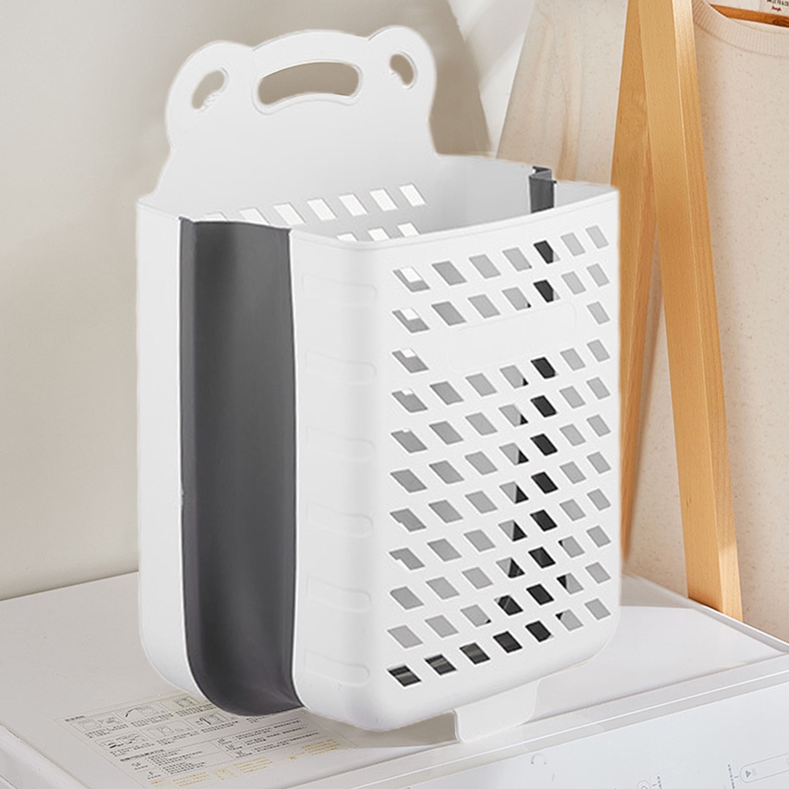 Tuitoonm Laundry Hamper Wall Hanging Dirty Laundry Basket Home Bathroom ...