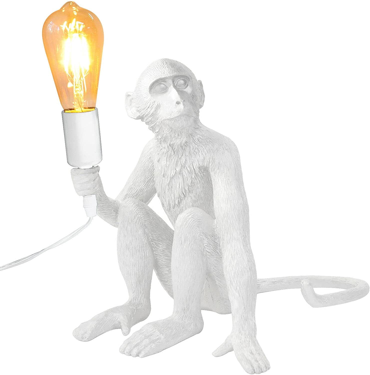 Tuklye Modern Table Light, Monkey Desk Lamp Resin Monkey Table Lighting ...