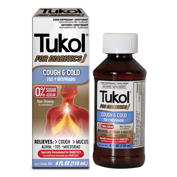 Tukol Cough & Cold Syrup for Diabetics 4 fl oz - Walmart Business Supplies
