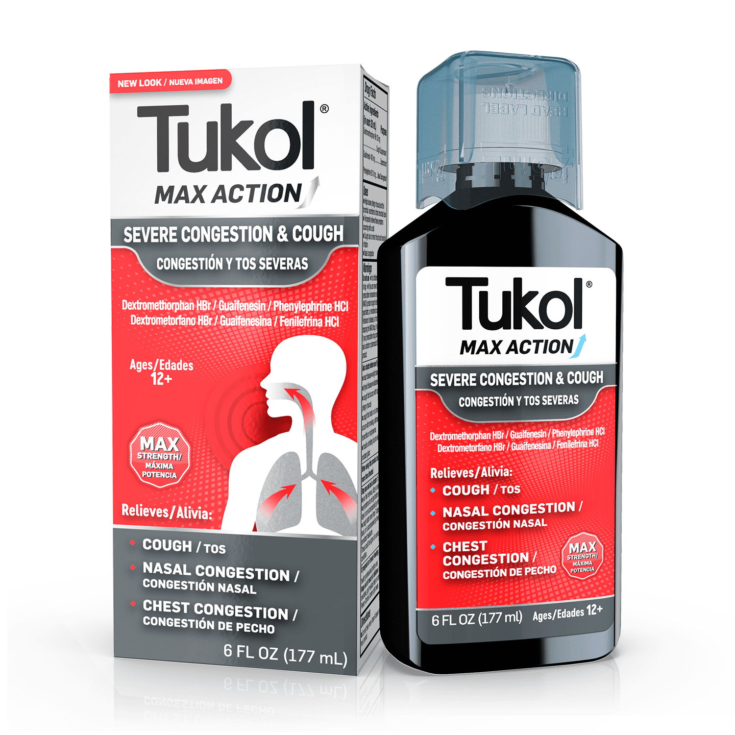 Tukol Max Action Severe Nasal Congestion & Cough Liquid Cold Medicine ...