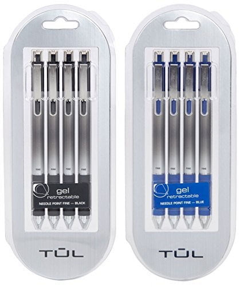 Tul Retractable Gel Pens 05Mm Needle Point Fine, Blackblue Bundle 2 ...