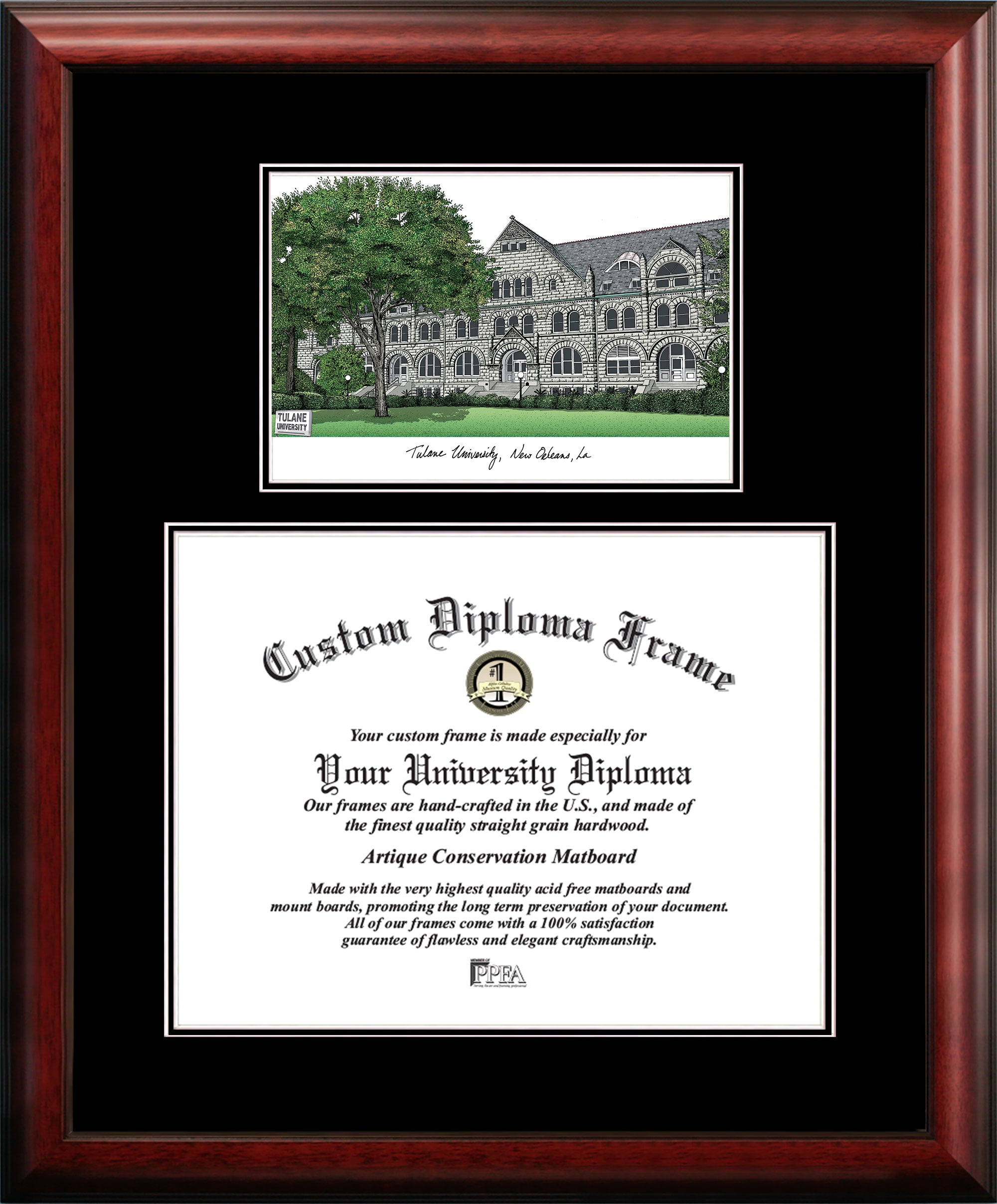 Tulane University 14" x 17" Diplomate Diploma Frame - Walmart.com