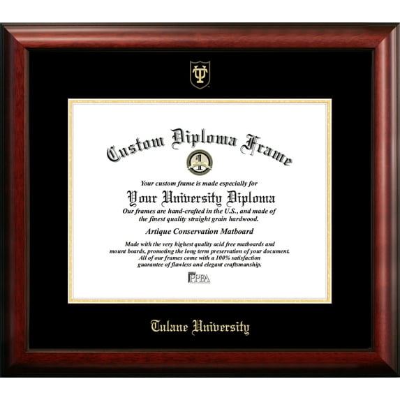 Tulane University 14" x 17" Gold Embossed Diploma Frame - Walmart.com