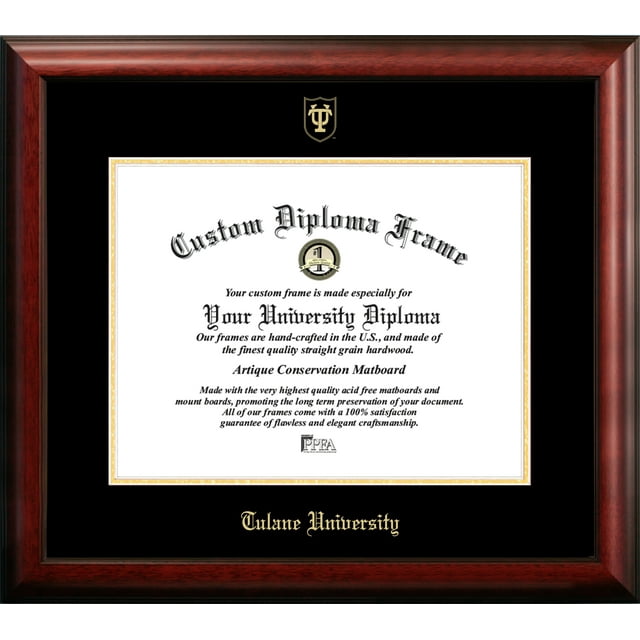Tulane University 14" x 17" Gold Embossed Diploma Frame - Walmart.com