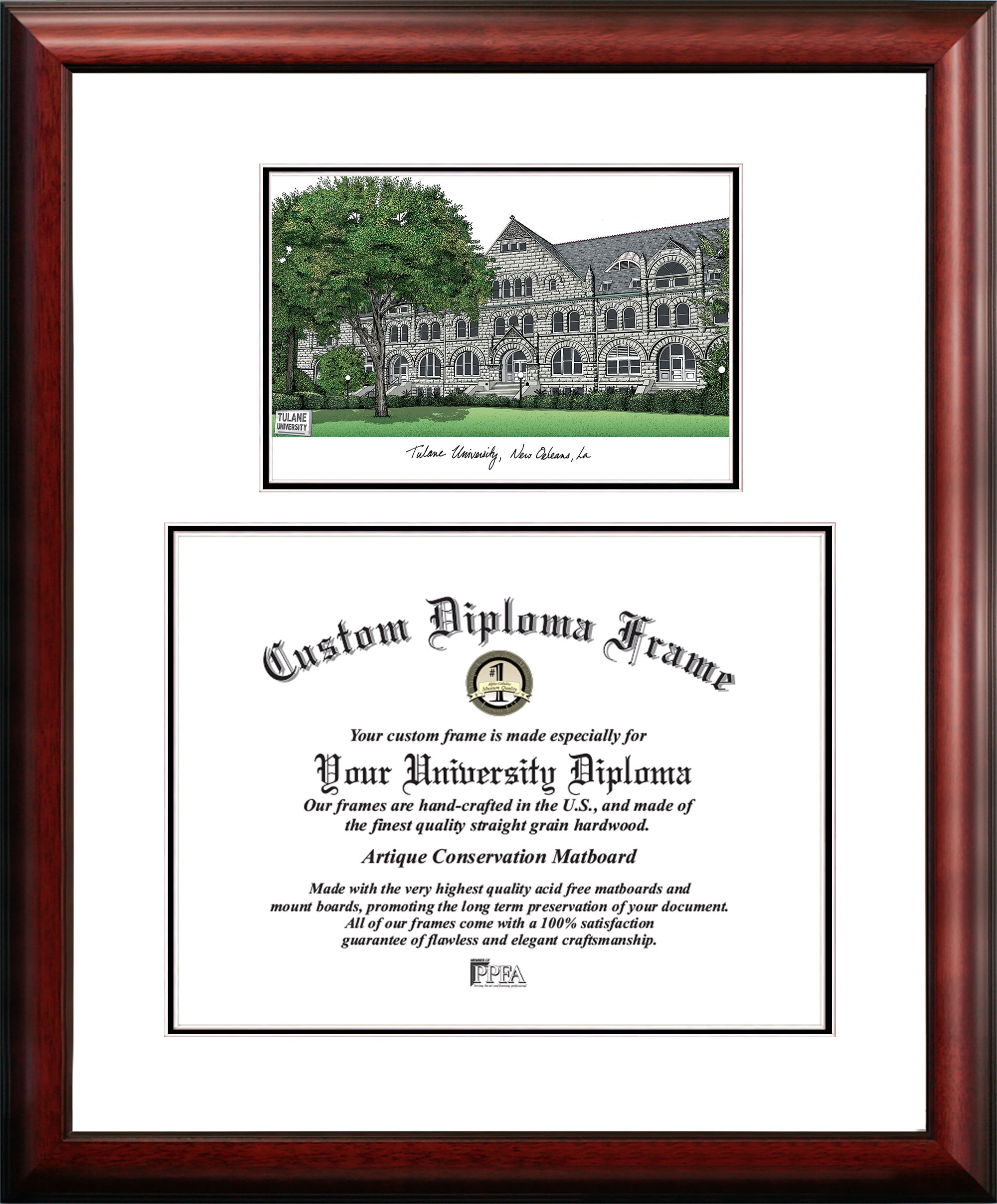 Tulane University 14" x 17" Scholar Diploma Frame - Walmart.com