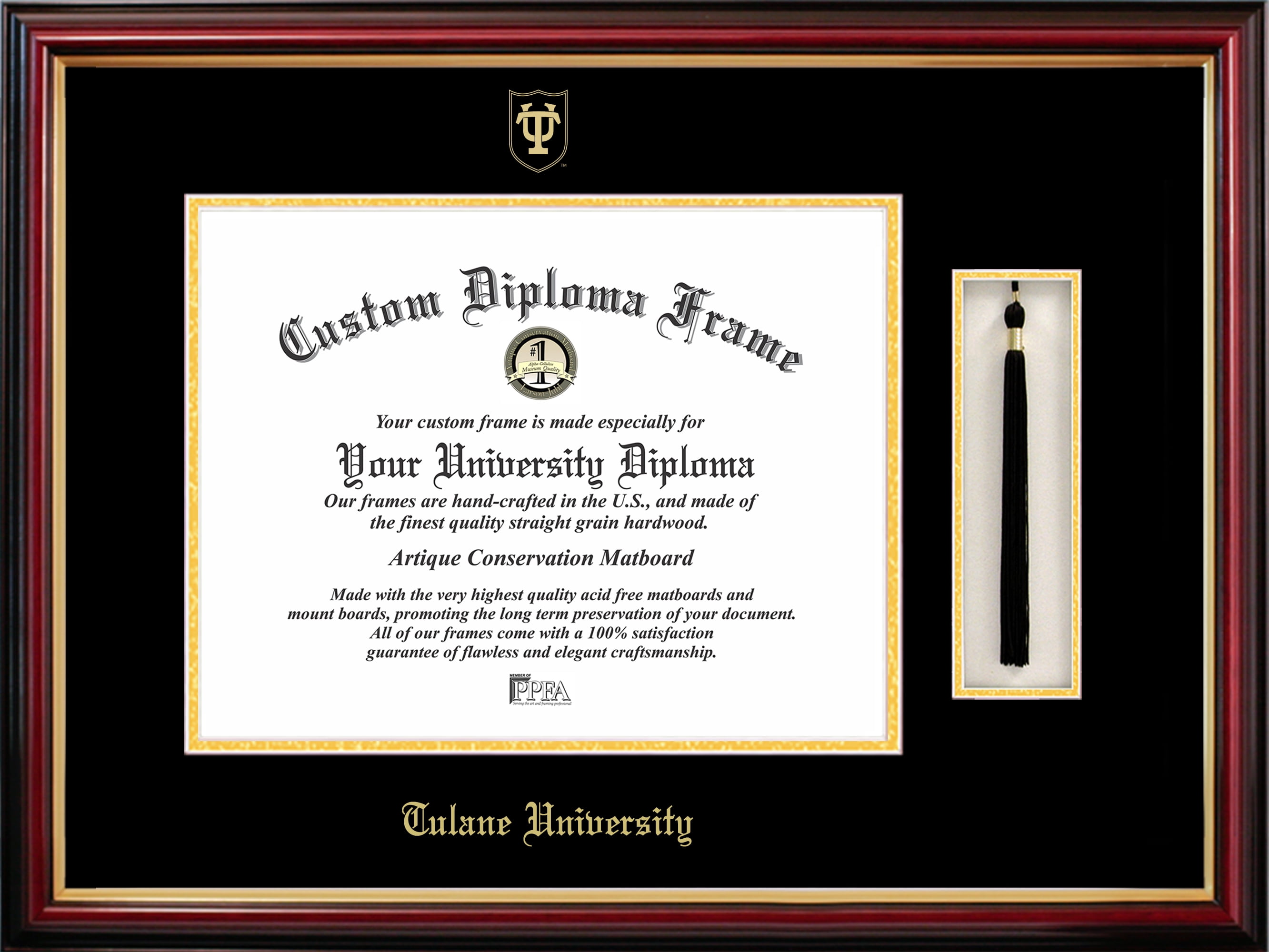 Tulane University 14" x 17" Tassel Box and Diploma Frame - Walmart.com