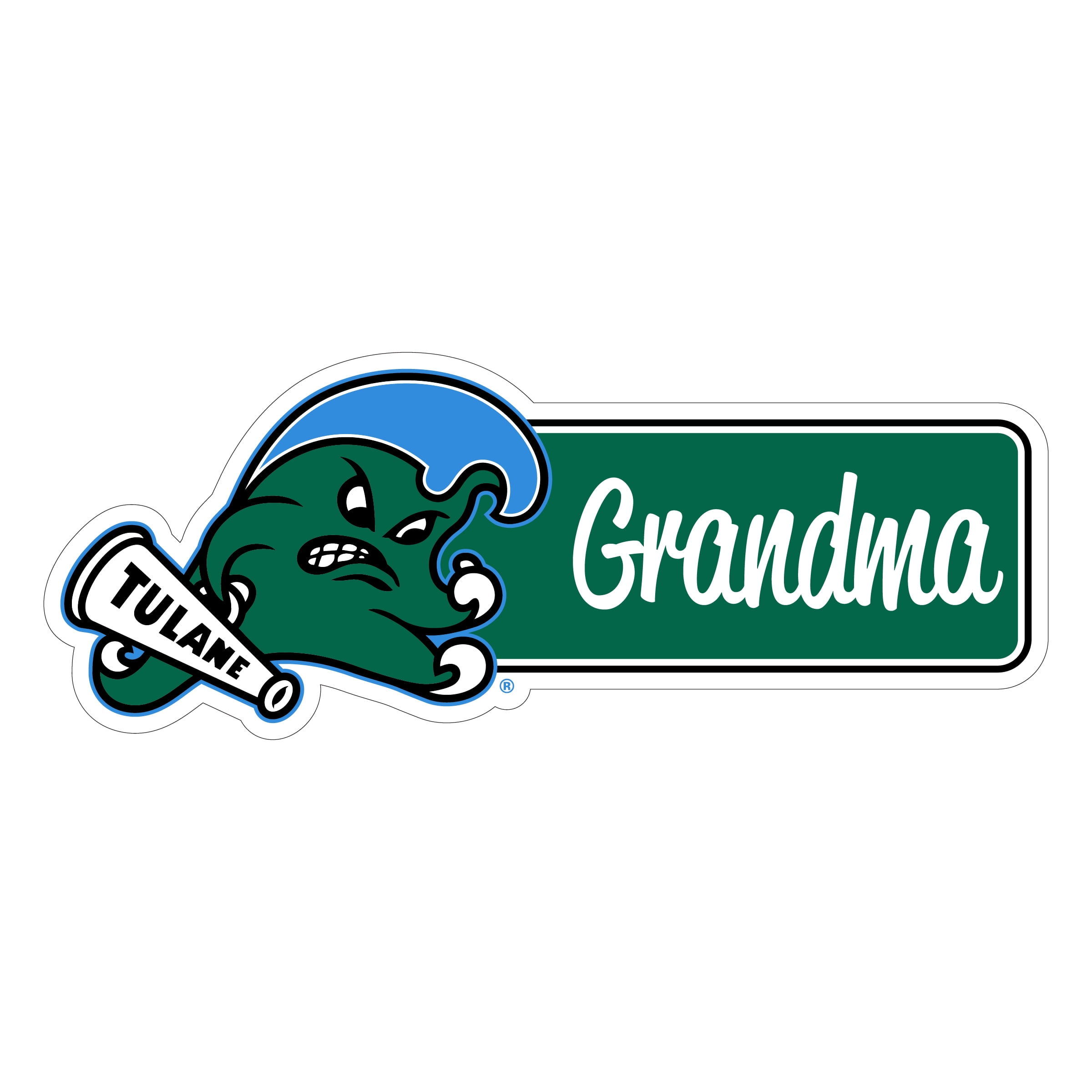 Tulane University Green Wave Proud Grandma Die Cut Decal Officially ...