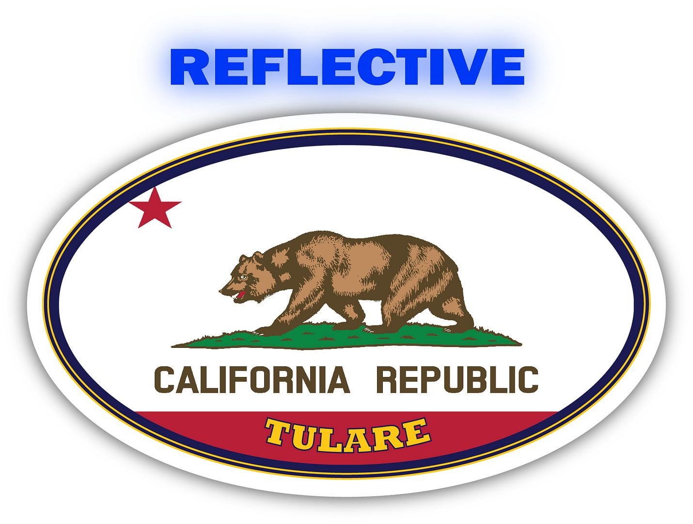 Tulare City California State Flag | CA Flag Tulare County Oval State ...