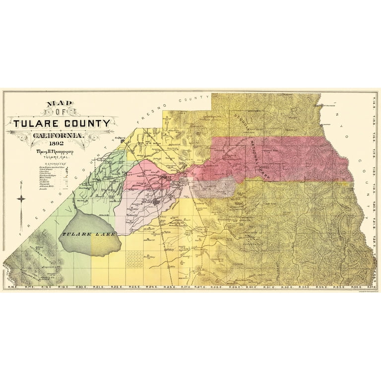 National Park In Tulare County Map