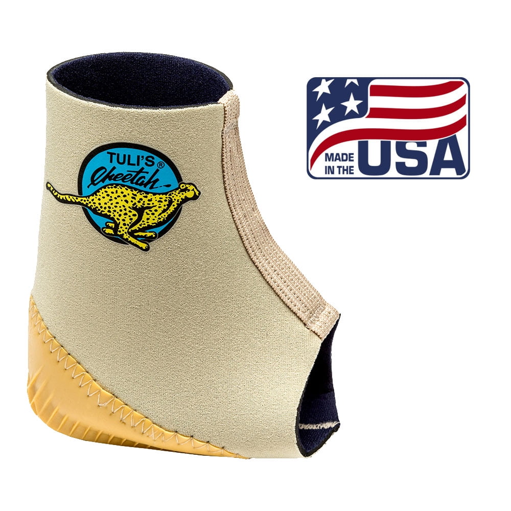 Tuli’s Cheetah Heel Cup with Fitted Compression Sleeve for Sever’s ...