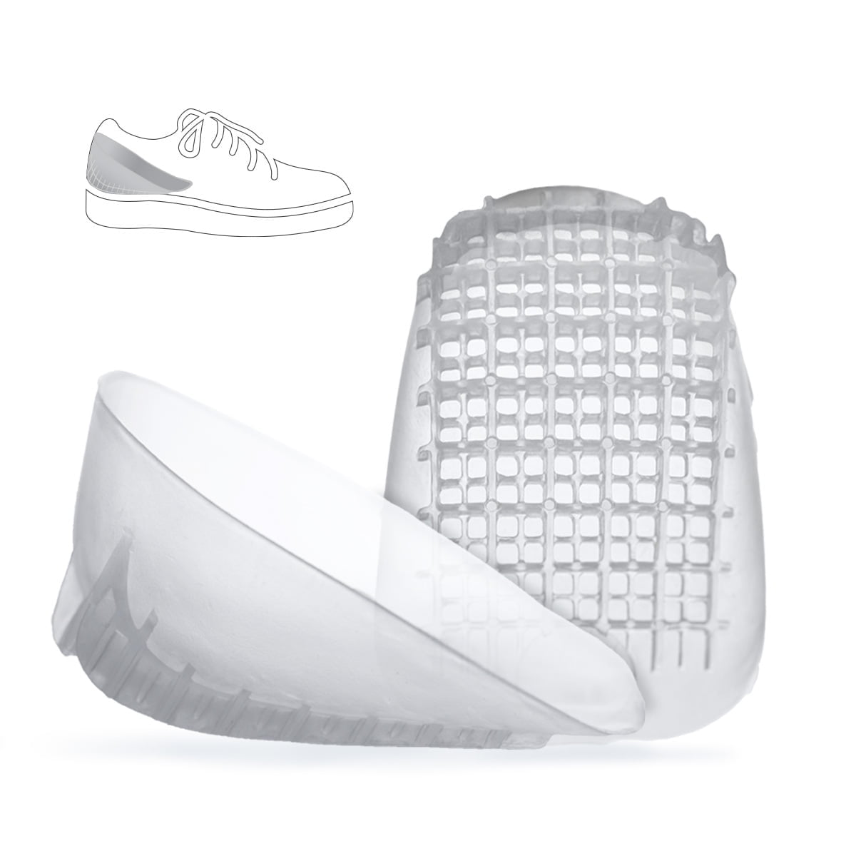 Tuli's Heavy Duty Gel Heel Cups for Plantar Fasciitis, Sever’s Disease ...