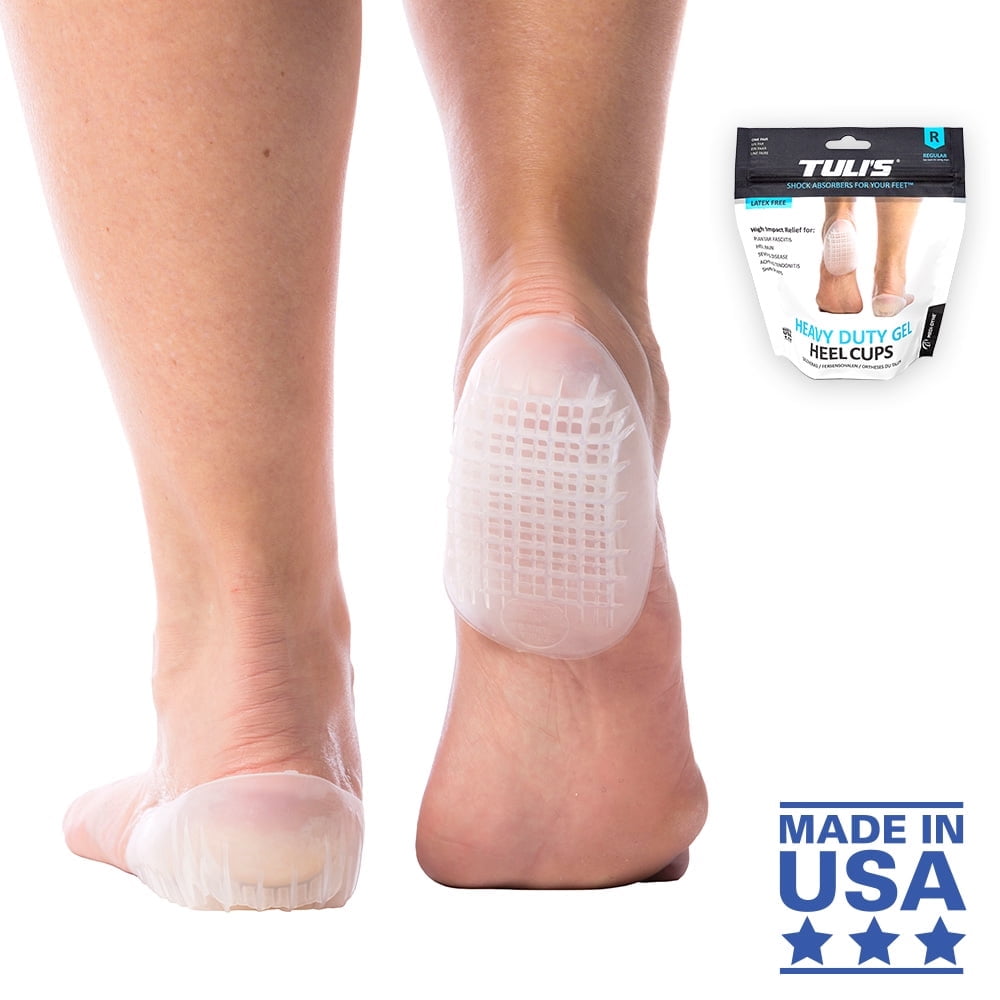 Tuli's Heavy Duty Gel Heel Cups, Large - Pain Relief for Plantar ...
