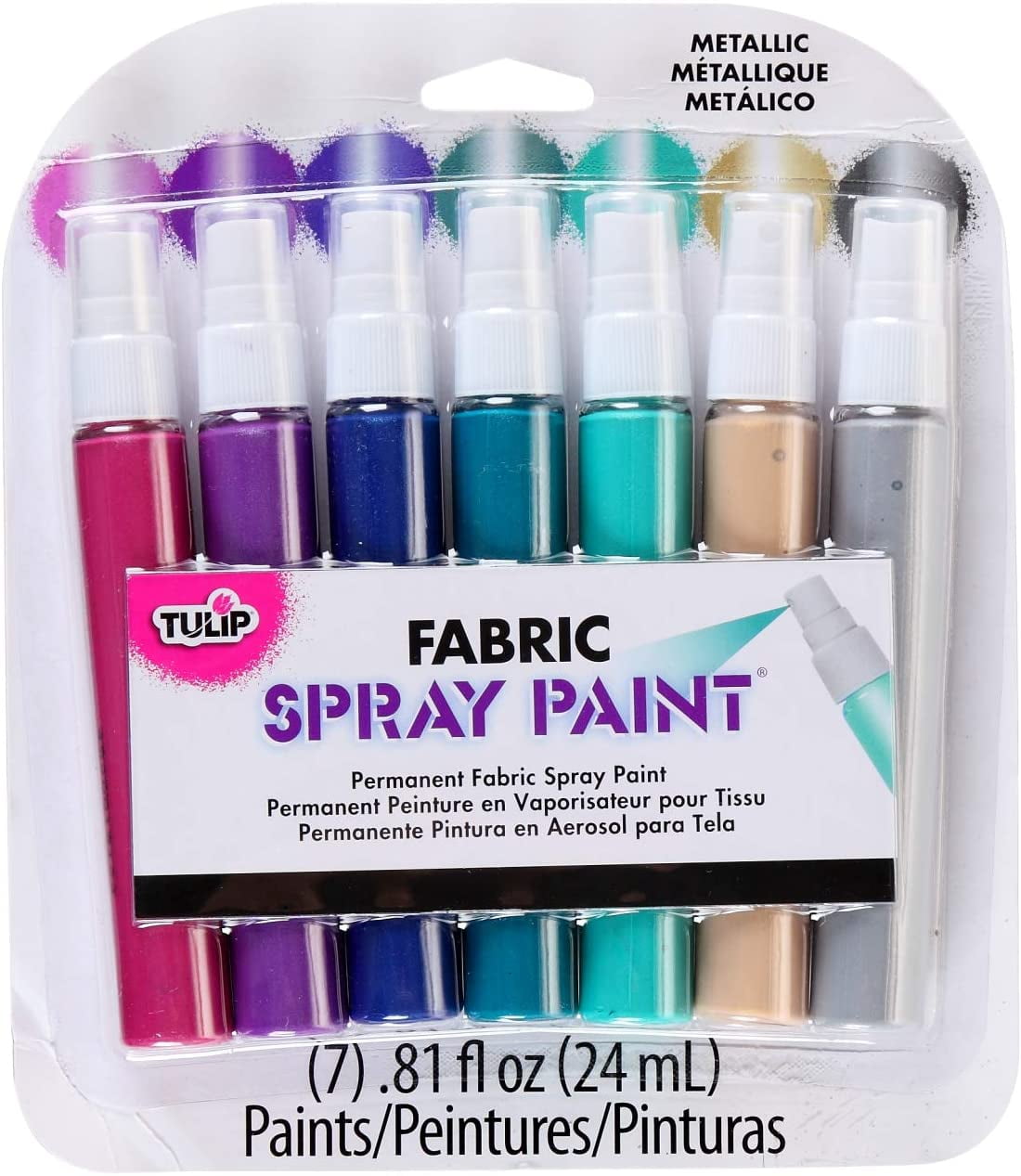 Tulip 0.81 fl oz Fabric Spray Paint 7 Pack, Metallic - Walmart.com