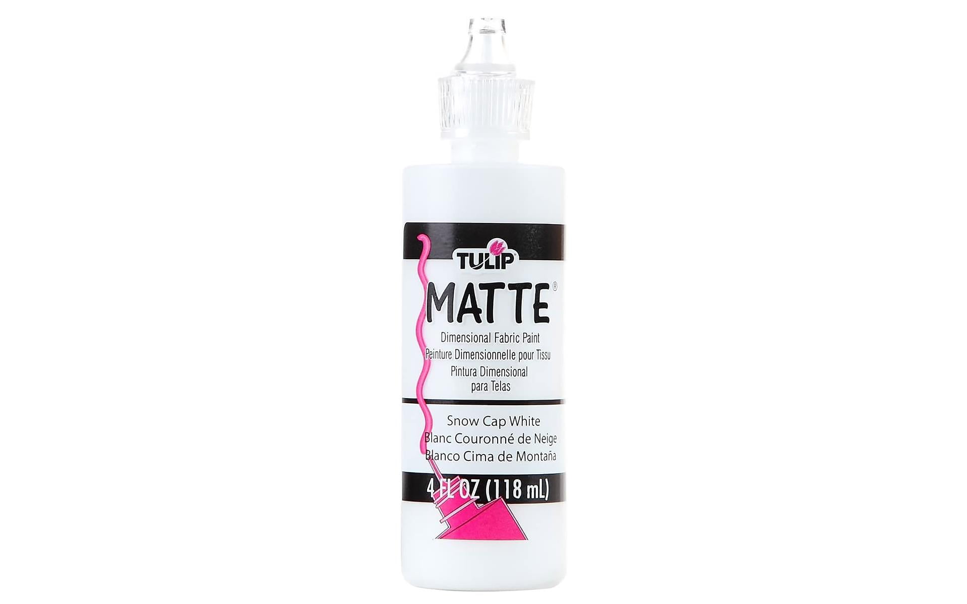 Tulip 3D Fabric Paint 4oz Matte Snow Cap White - Walmart.com