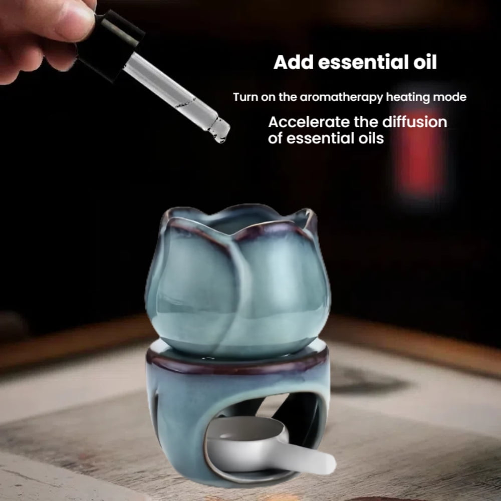 Tulip Ceramic Wax Warmer Aromatherapy Diffuser Candle Holder Relaxation - Walmart.com
