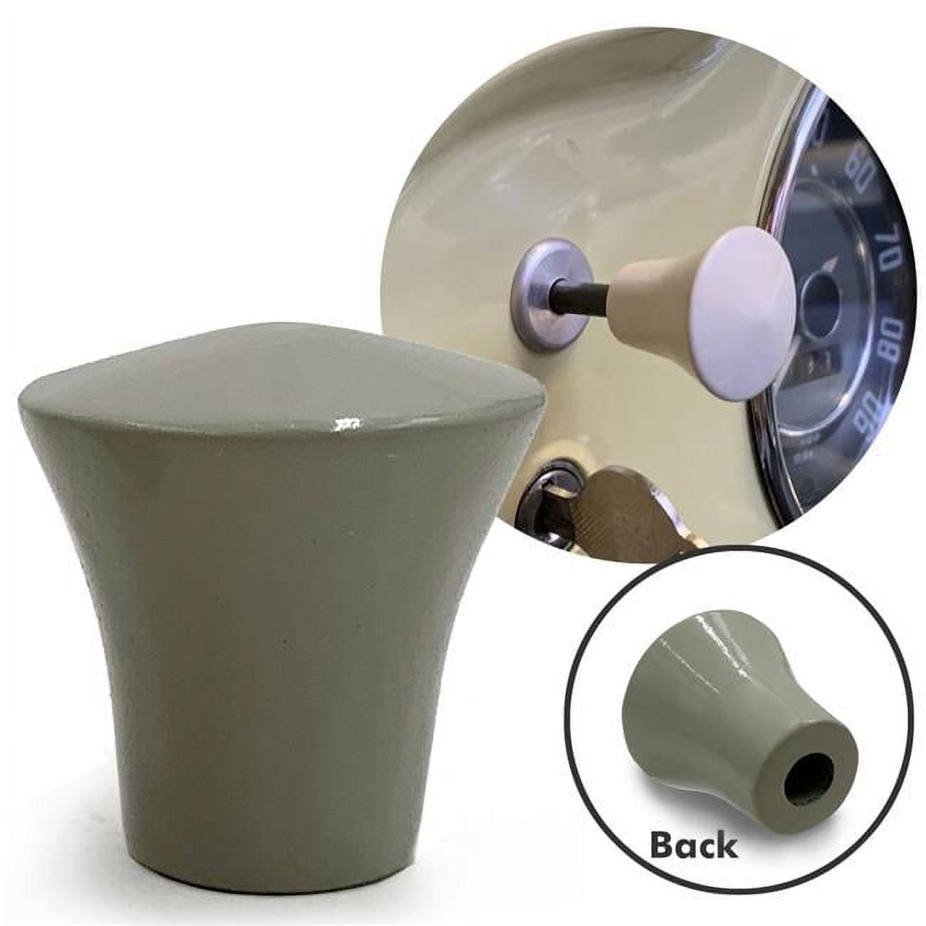 Tulip Choke Knob in Silver Beige Volkswagen Ghia Beetle Bus Lowlight ...