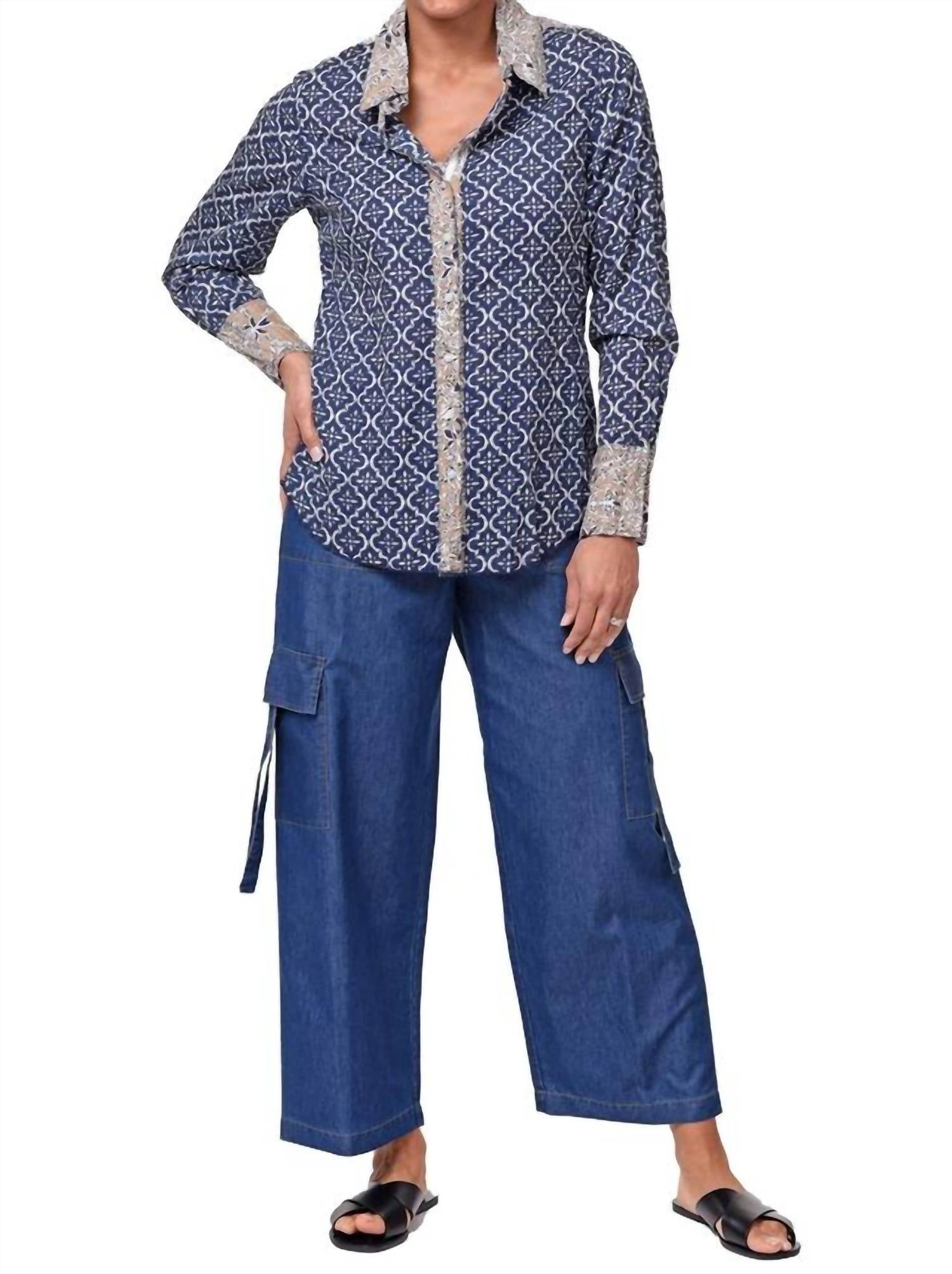Tulip Clothing Gretchen Button Down Blouse - Walmart.com