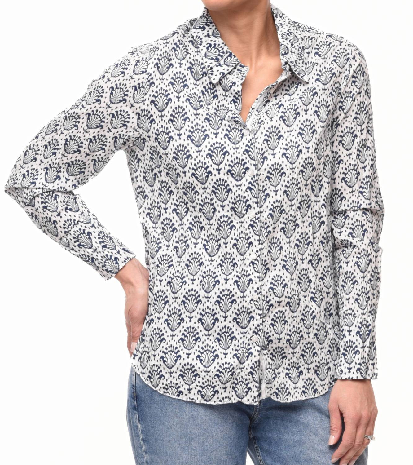 Tulip Clothing Gretchen Button Down Blouse - Walmart.com