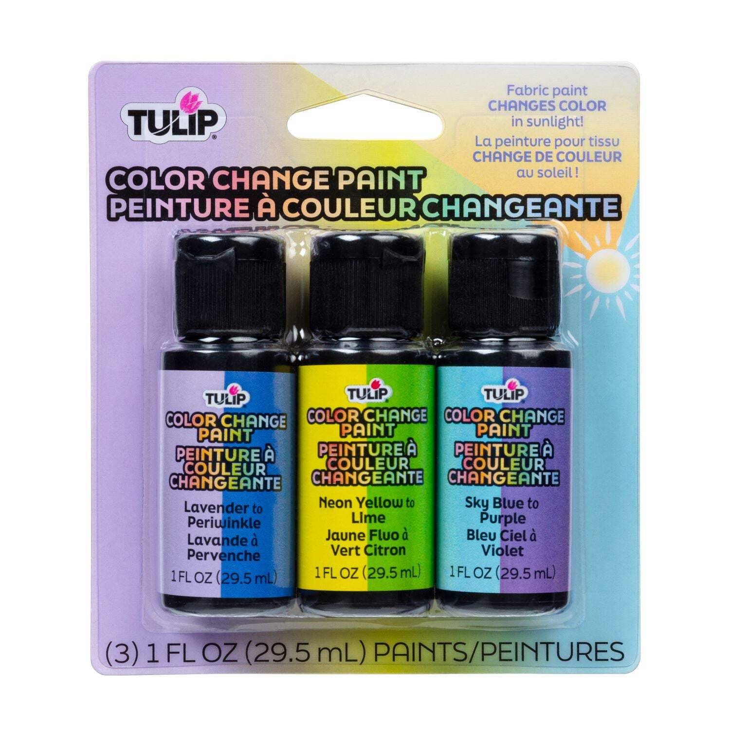 Tulip Color Change Fabric Paint Pack, Sunlight Activated, Works Best on ...