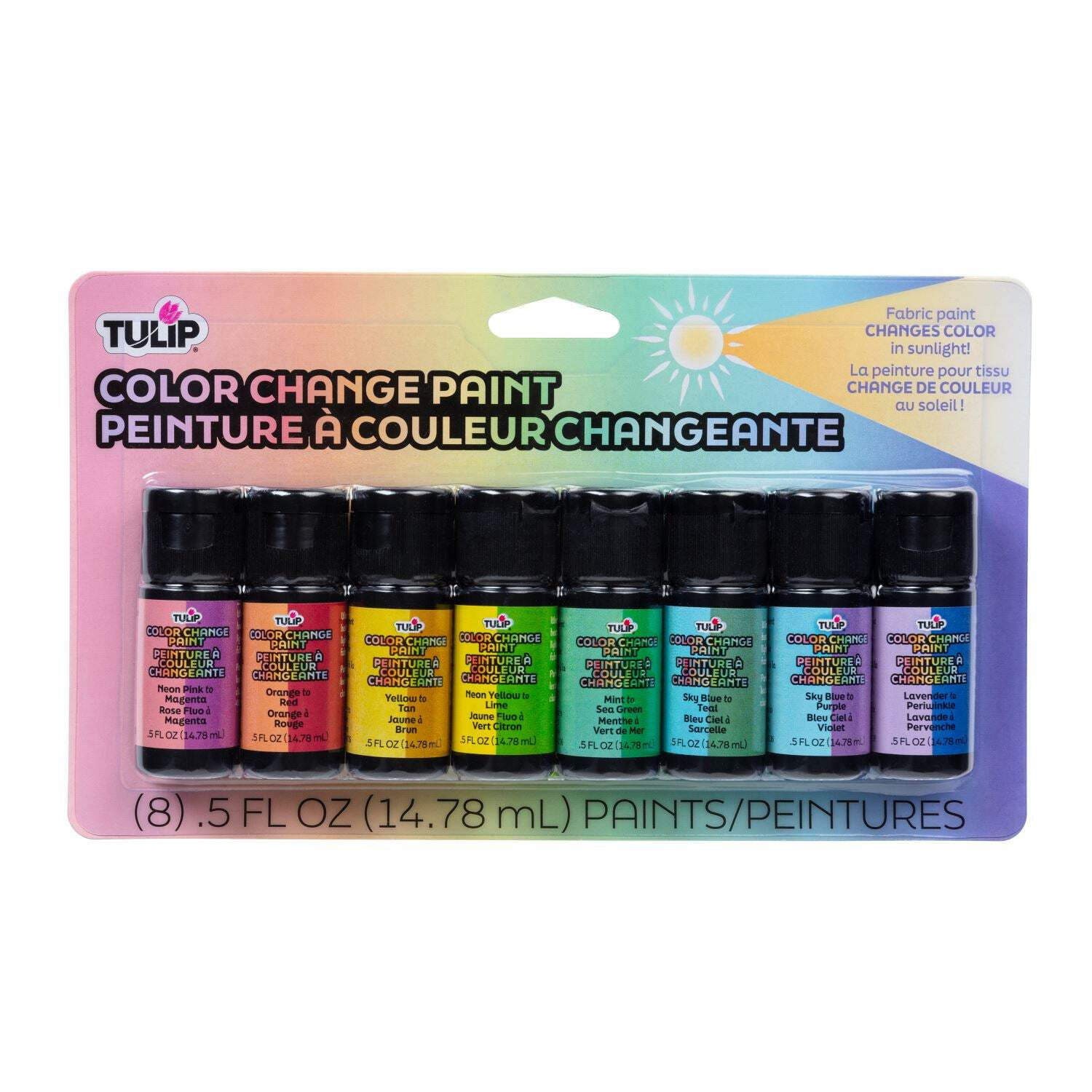 Tulip Color Change Fabric Paint Pack, Sunlight Activated, Works Best on ...