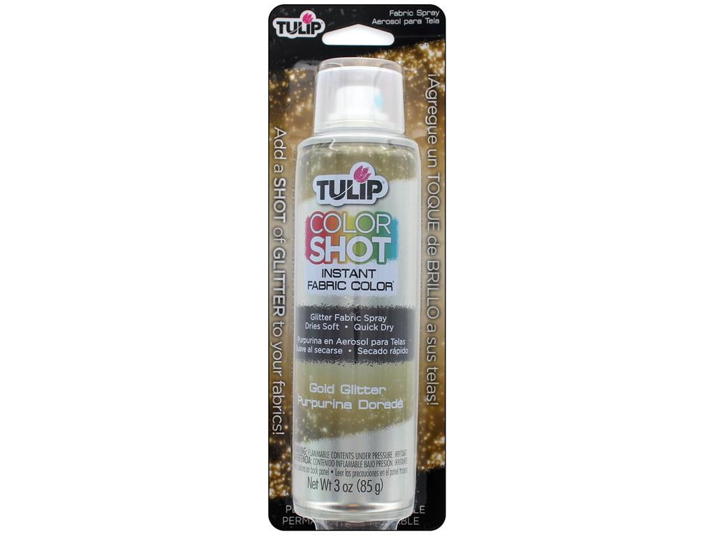 Tulip Color Shot Fabric Spray Aerosol GltrGold 3oz - Walmart.com