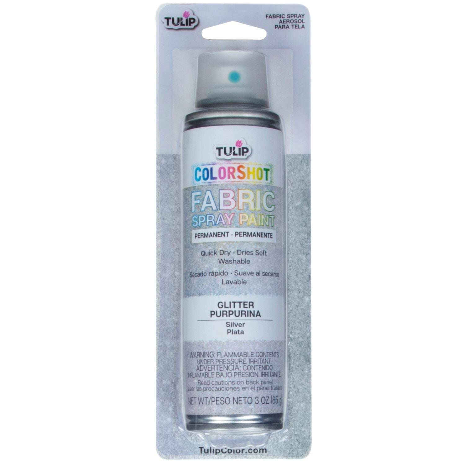 Tulip Color Shot Fabric Spray Aerosol GltrSlvr 3oz - Walmart.com