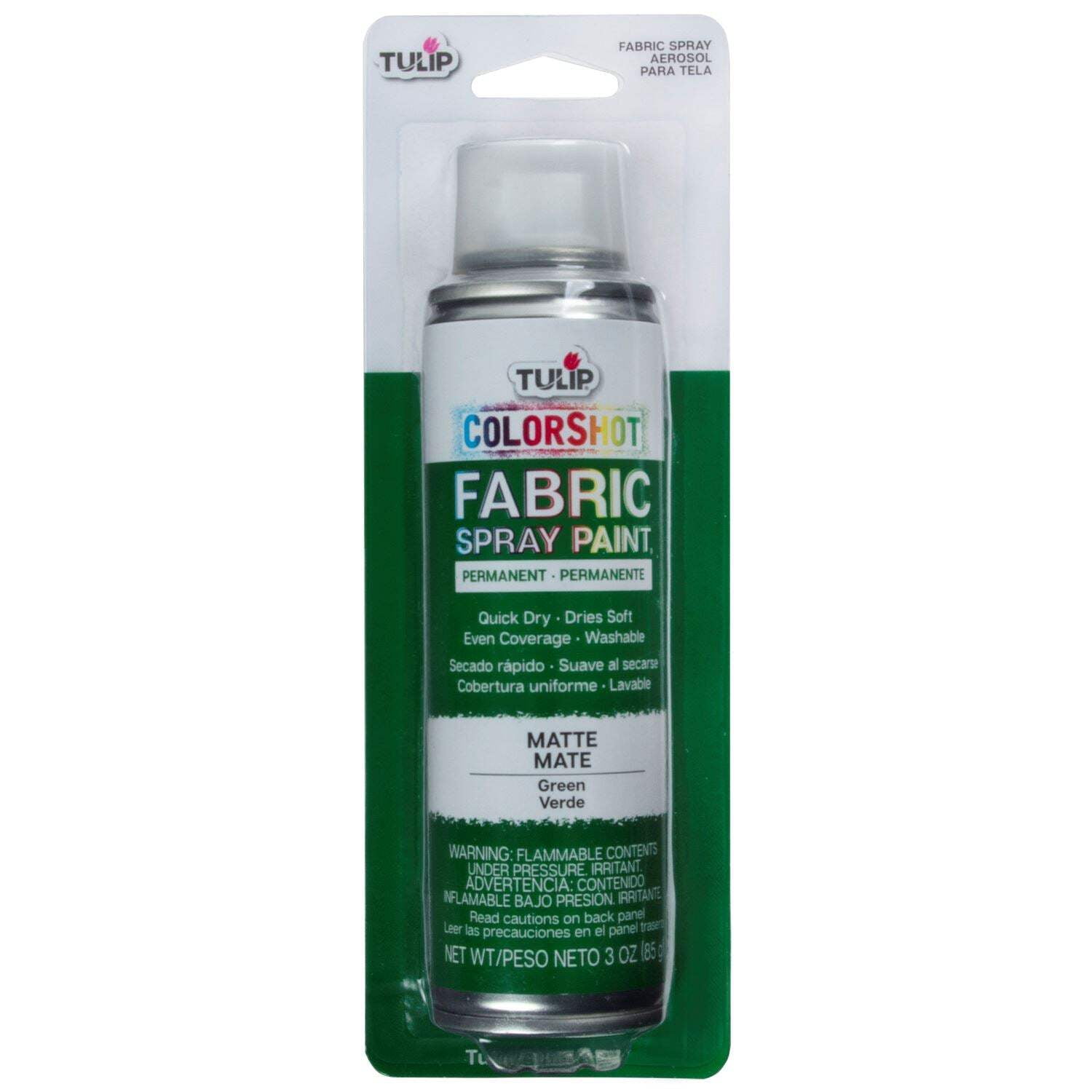 Tulip® Color Shot Instant Fabric Color Spray 3 oz Green - Walmart.com