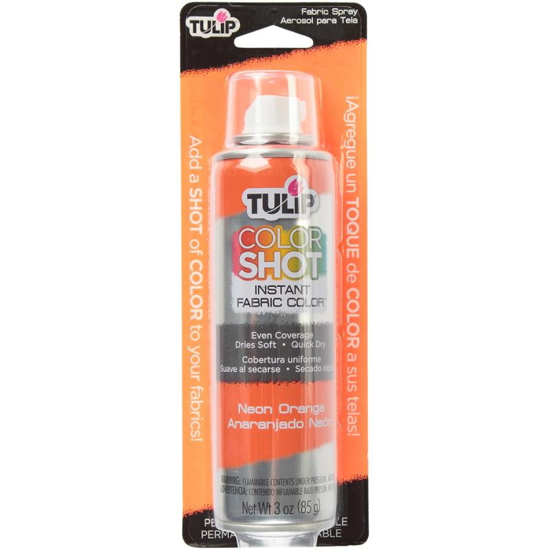 Tulip Color Shot Instant Fabric Color Spray 3oz-Neon Orange, Pk 2 ...