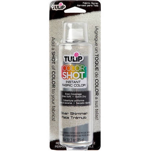 Tulip Color Shot Instant Fabric Spray Paint, 3 oz Metallic Silver ...